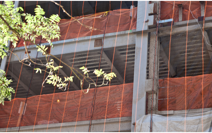 Orange Safety Netting Fire Retardant | Construction Debris Net