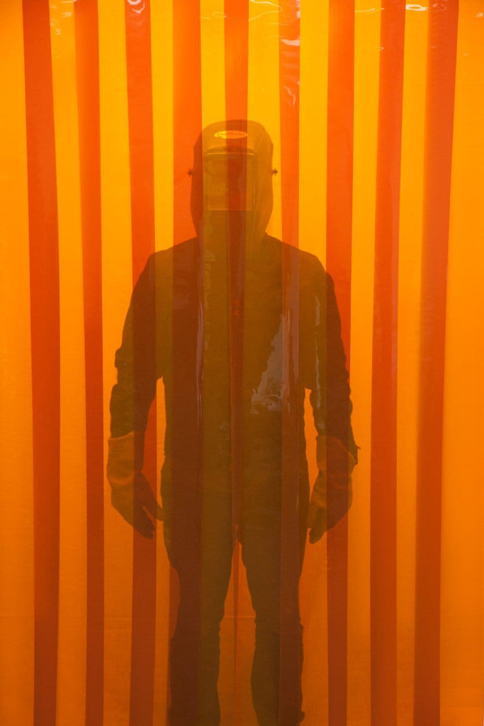 Orange PVC Strip Curtains